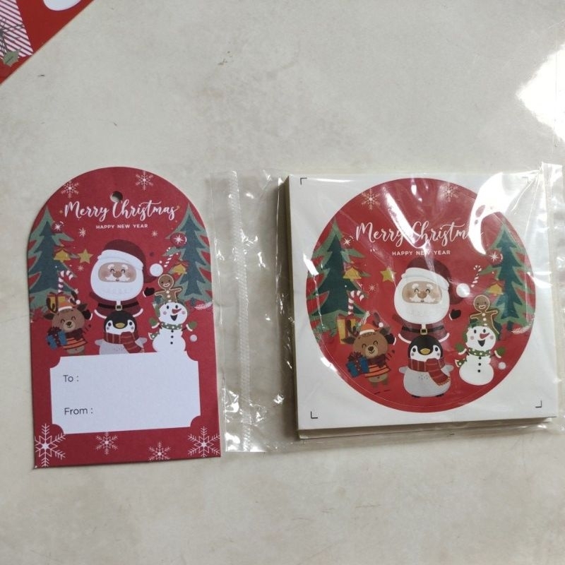 Jual Satuan Hangtag natal Kartu ucapan Natal Hangtag Merry Christmas ...