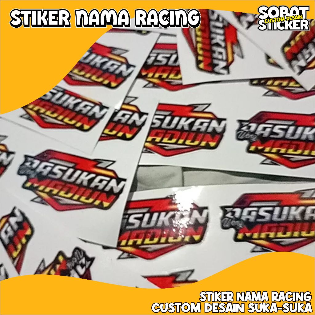 Jual STIKER NAMA RACING KASTEM SUKA NAMA KOMUNITAS STIKER NAMA TOKO ...
