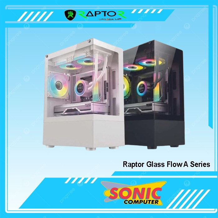 Jual Casing Gaming Raptor Glass Flow A Series BLACK M-ATX / ITX ...
