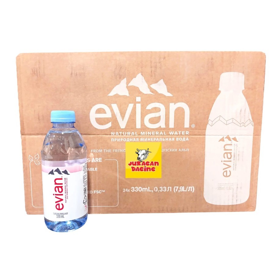 Jual Evian Natural Mineral Water 330ml 1 Karton Original Made in France | Shopee Indonesia