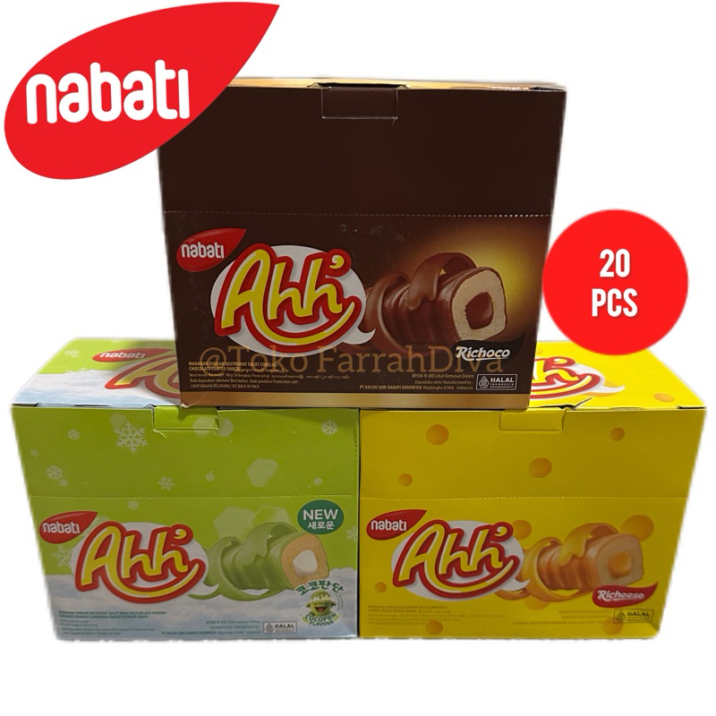 Jual Richeese Nabati AHH rasa Cocopandan - Coklat - Keju ( 1 box isi 20 ...