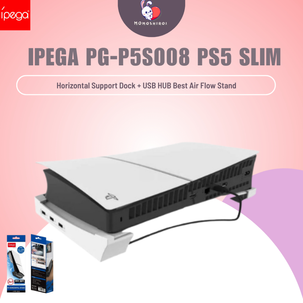 Jual IPega PS5 Slim Horizontal Stand 3 USB Hub for Playstation 5 Disc ...