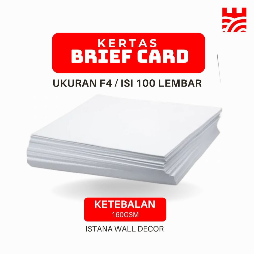 Jual 100 Lembar Kertas BC Brief Card Tik Ukuran F4 160gsm | Shopee ...