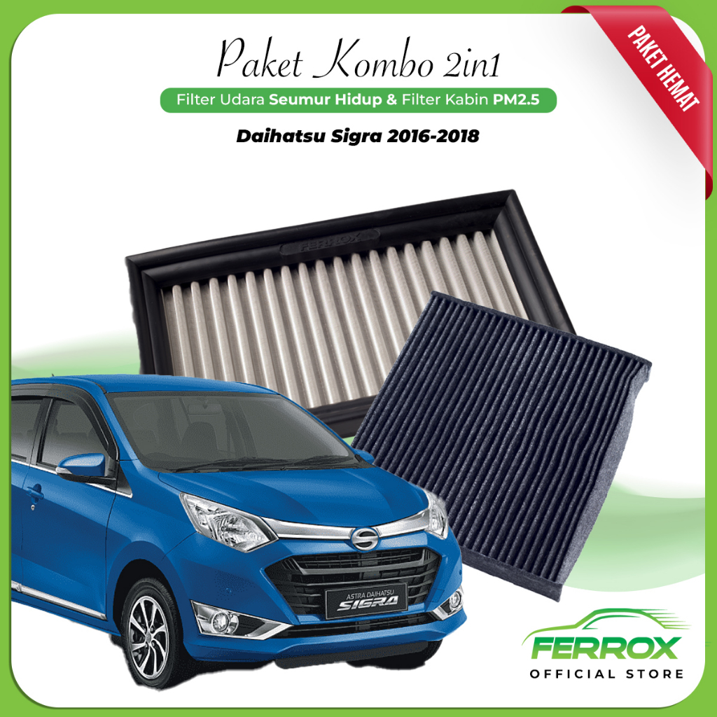 Jual FERROX Filter Udara & Filter Kabin Daihatsu Sigra New Ayla Combo ...