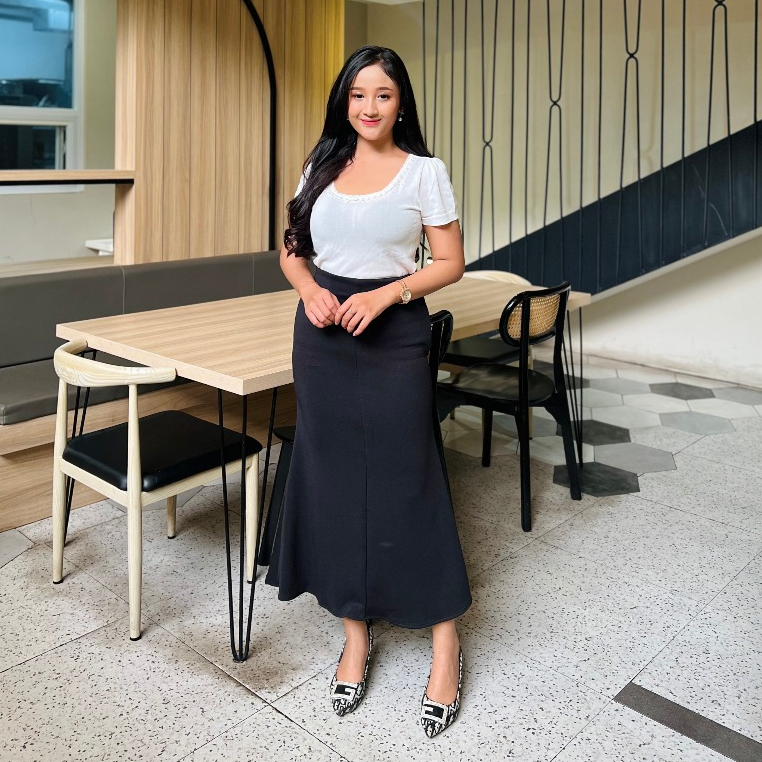 Jual Lunar Mermaid Skirt - Rok Duyung Scuba Premium - Mermaid Midi Skirt - Rok Mermaid Basic ...