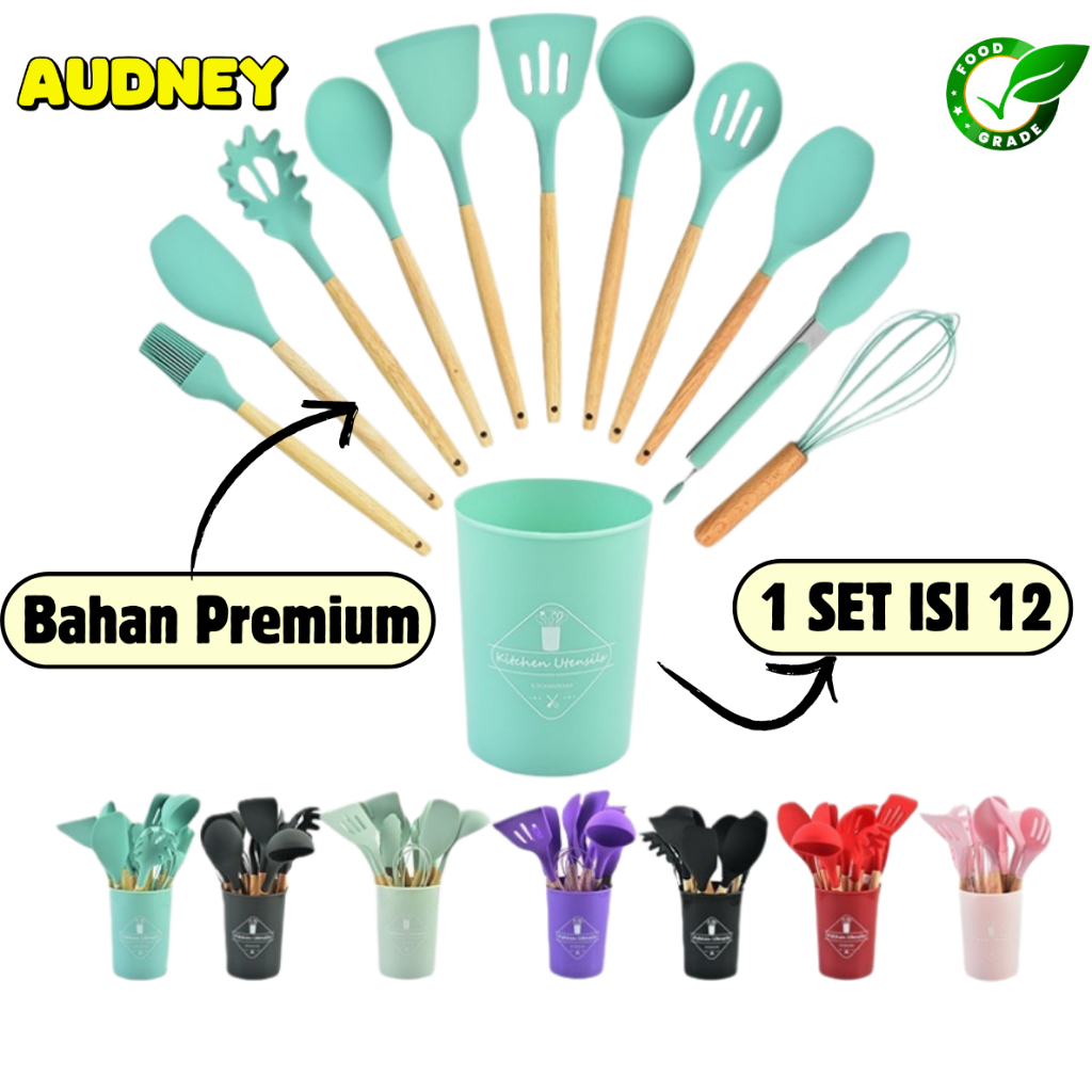 Jual Set Dapur Lengkap 12in1 / Kitchen Set Silikon Utensils Spatula ...