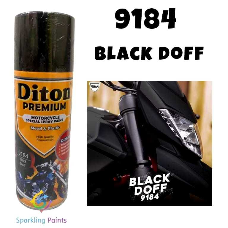 Jual Pilox Diton Premium Black Doff 9184 Hitam Dof Dop Cat Pilok Tahan ...