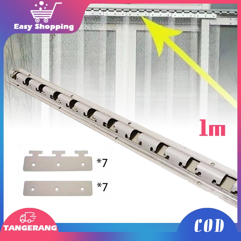 Jual 100cm Bracket Tirai PVC Stainless Steel Bracket Tirai Gulung Tirai ...