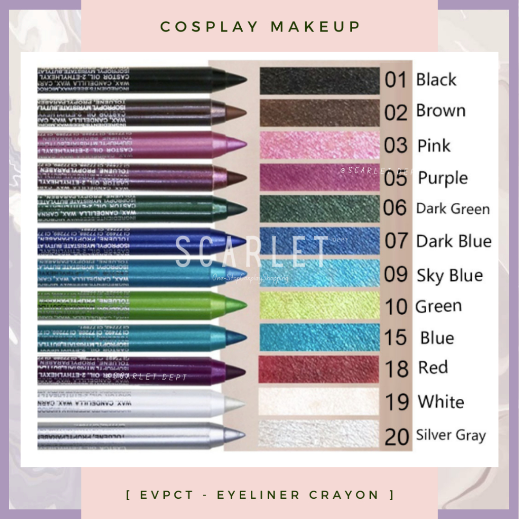 Jual SCARLETDEPT || EVPCT ( 電子パーセント ) -- Eyeliner Crayon Warna Cosplay ...