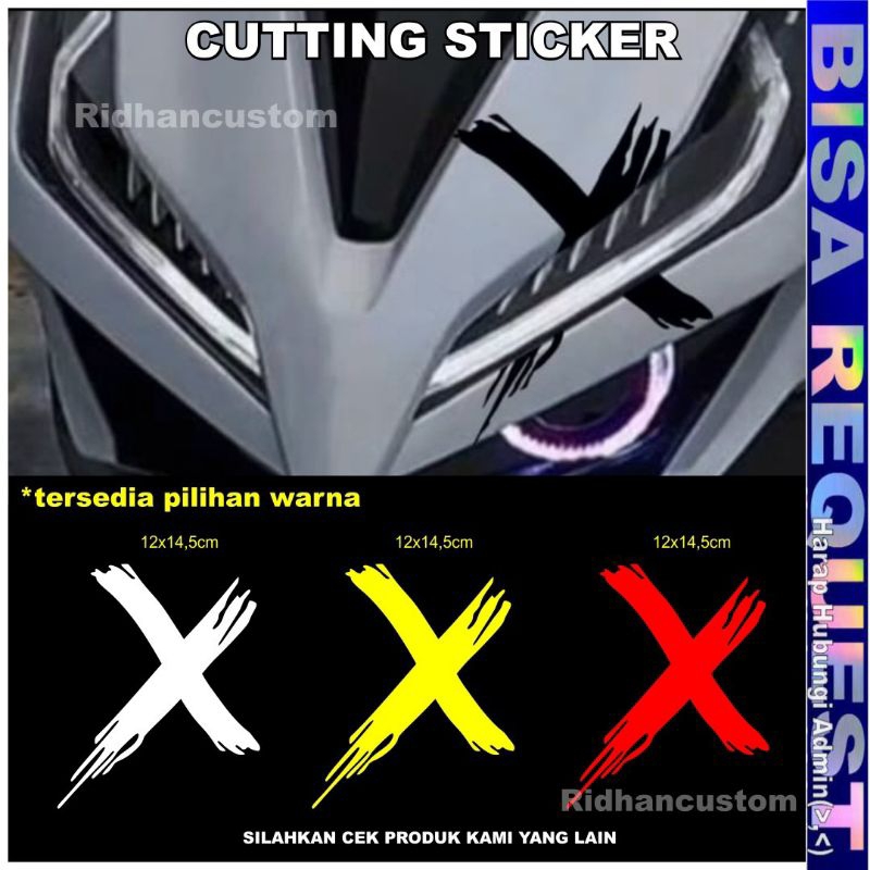 Jual [ X SILANG ] CUTTING STICKER BODY MOTOR | TANDA X SILANG KEREN ...