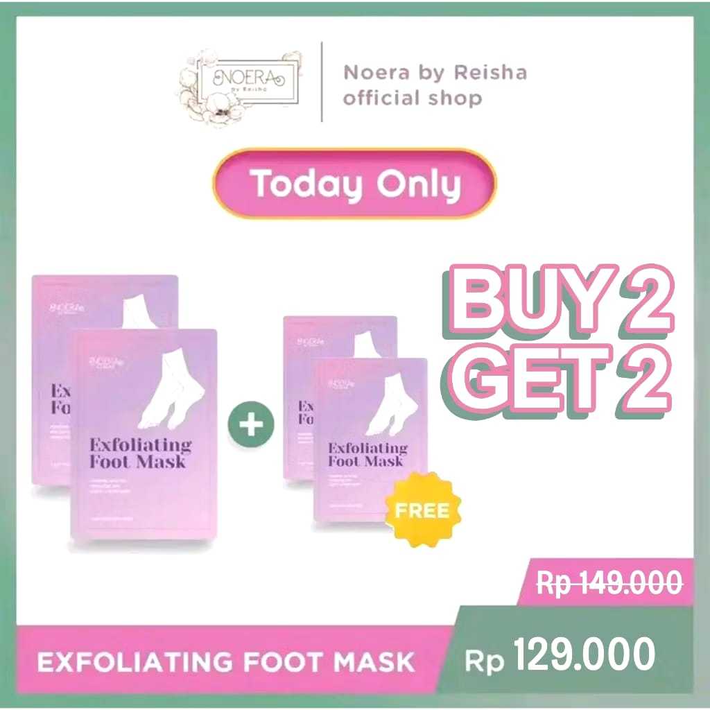 Jual [4 PCS] BELI 2 GRATIS 2 NOERA EXFOLIATING FOOT MASK EXCLUSIVE ...