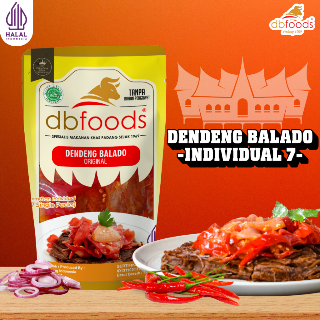 Jual DBFOODS Dendeng Balado Individual Isi 7 Siap Makan Praktis Asli ...