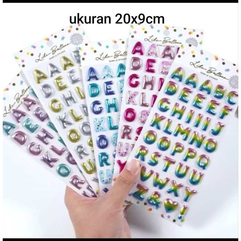 Jual stiker huruf sticker angka sticker alfabet stiker number sticker ...