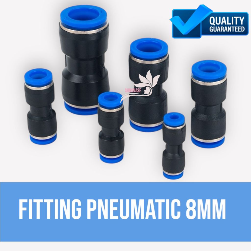 Jual Fitting type PU 8mm Fitting lurus selang ke selang ukuran 8mmx8mm ...