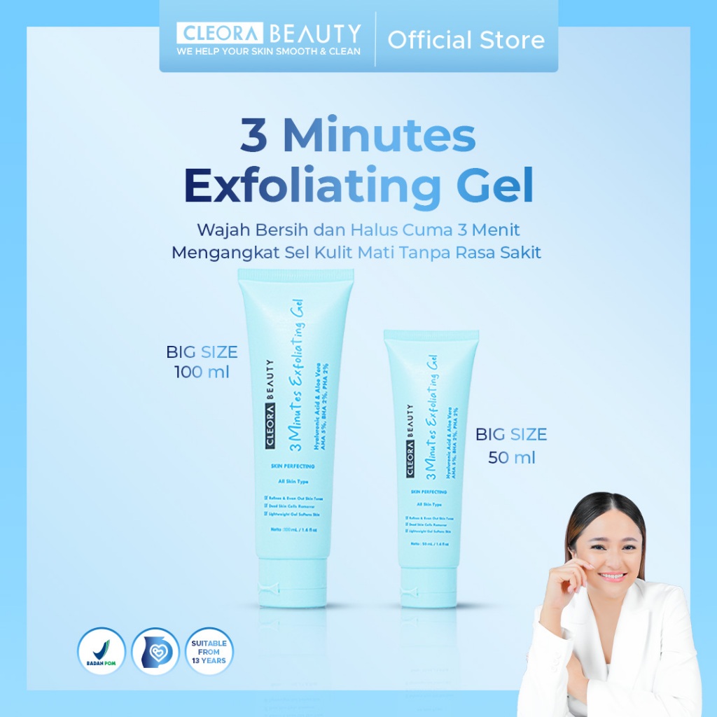 Jual Cleora Twinpack Exfoliating Gel 50gr Special Bundle 2pcs ...