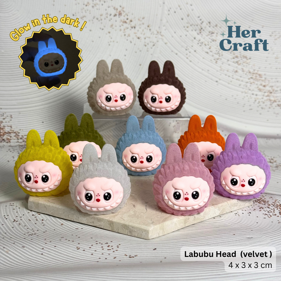 Jual Hercraft - figure Labubu Head GID - pilih warna - harga untuk 1 pc ...
