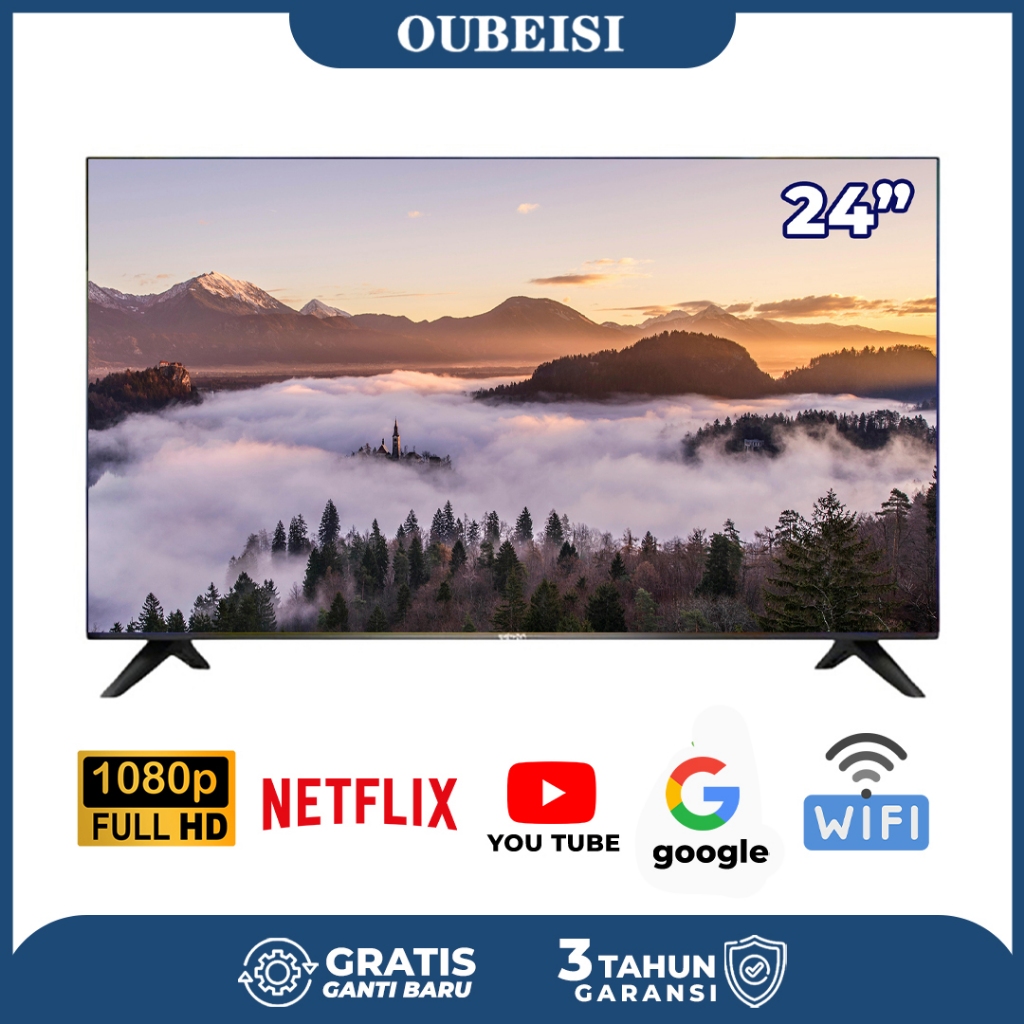 Jual OUBEISII TV 24/25 inch Smart TV LED Android 11.0 FHD | Shopee ...