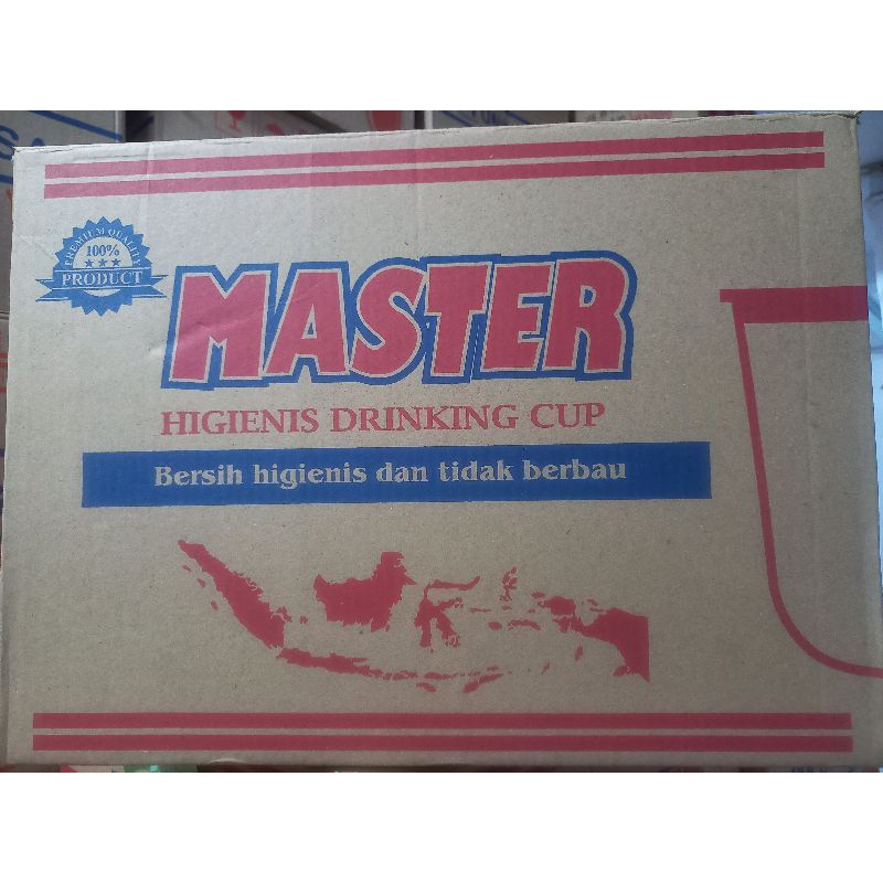 Jual Gelas Plastik 22 oz oval merk Master 1 dus 20 slop isi = 1.000 pcs | Shopee Indonesia