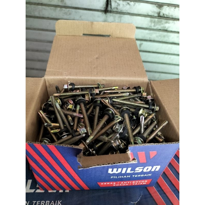 Jual Baut Dryling 12x50 merk wilson / Baut Atap spandek / Baut Baja ...