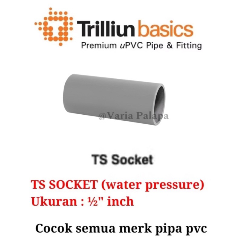 Jual SOK SHOCK PIPA TRILIUN PVC SOCKET SOK 1/2'' ||SHOCK PIPA PVC ...