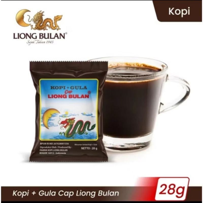 Jual Kopi LIONG BULAN 28g Khas Bogor (1renceng isi 10sachet) | Shopee ...