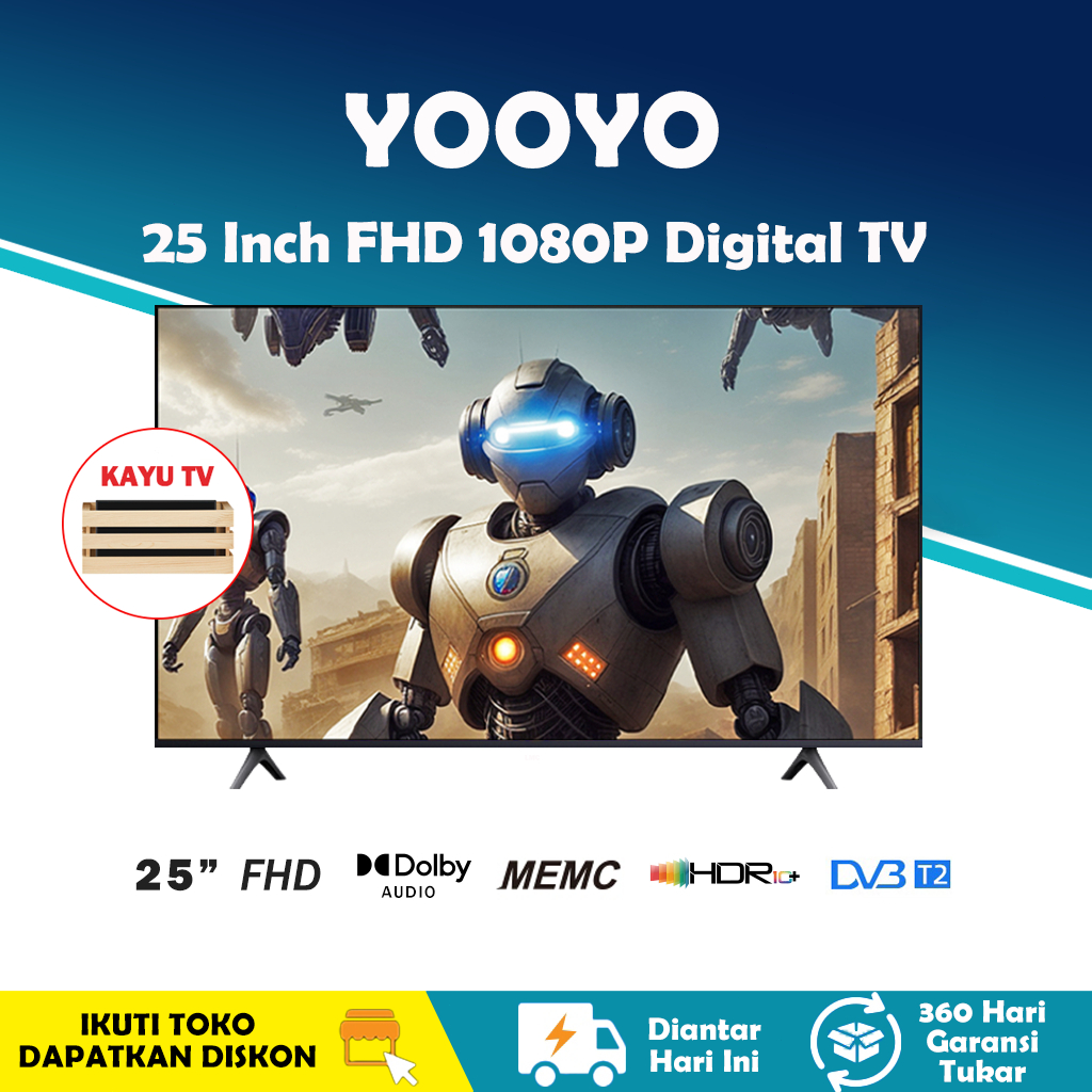 Jual YOOYO TV Digital 25 inch/TV Led 25 inch - FHD 2K 1080P - HDR10 ...