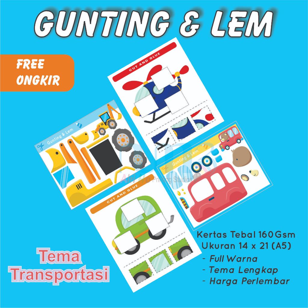 Jual EDUKATIF LEMBAR BELAJAR GUNTING DAN LEM / POTONG TEMPEL HARGA ...