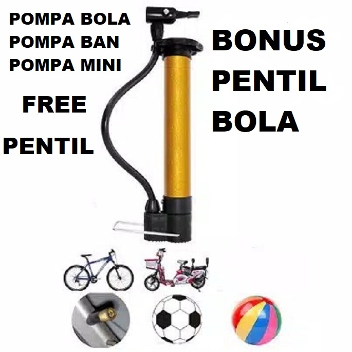 Jual Pompa Angin Mini Portable Pompa Angin Ban Sepeda Balon Bola Kasur ...