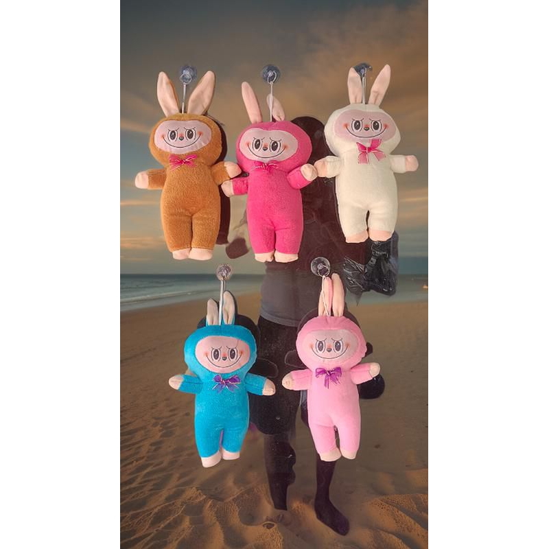 Jual Gantungan kunci boneka labubu the monster exiting macaron labu ...