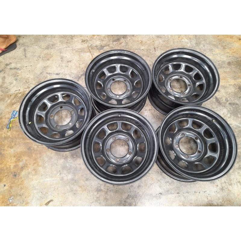 Jual Velg mobil Kaleng daytona R15X8 Baut 5 PCD 5X139 Pnp Katana,Jimny ...