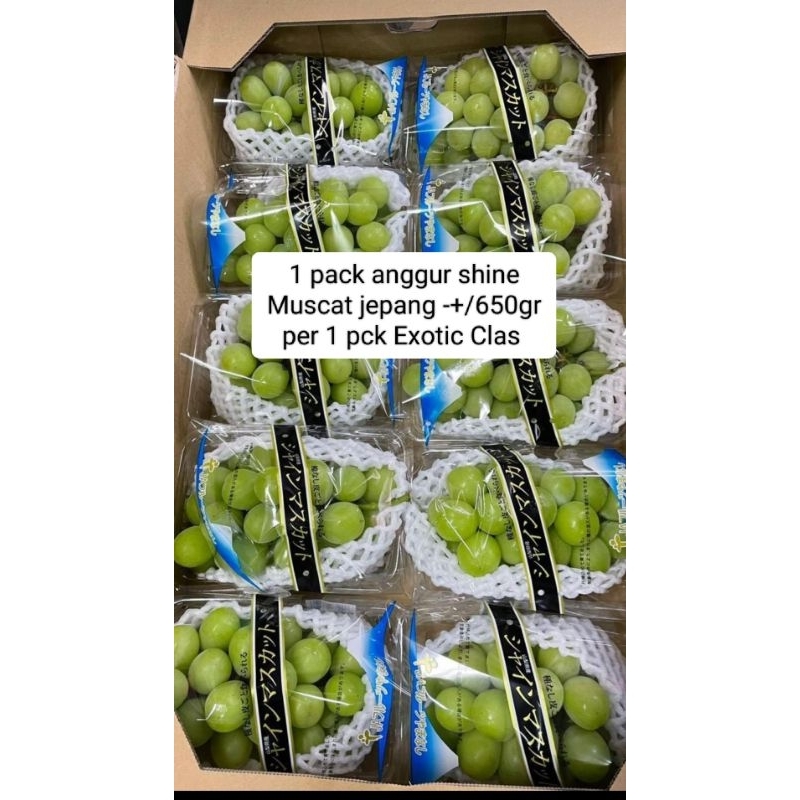 Jual buah anggur shine Muscat jepang per 1 pack buah | Shopee Indonesia