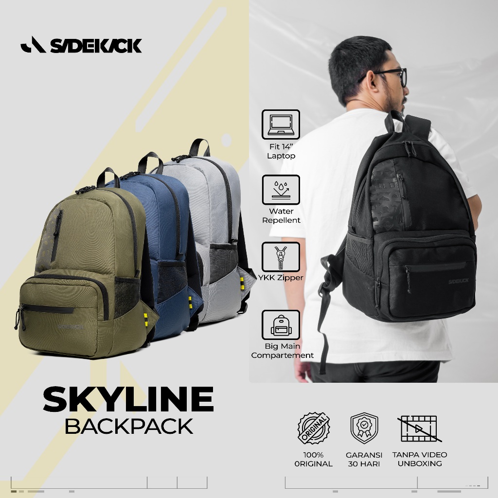Jual Sidekick Project SKYLINE Backpack Series - Tas punggung | Shopee ...