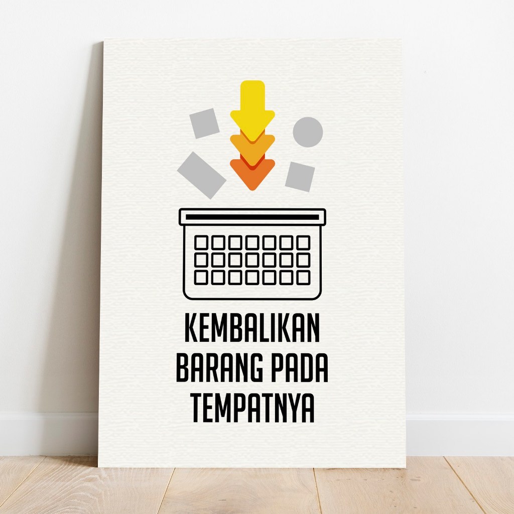 Jual Poster Kembalikan Barang Pada Tempatnya Aturan Rumah Kamar Kost ...