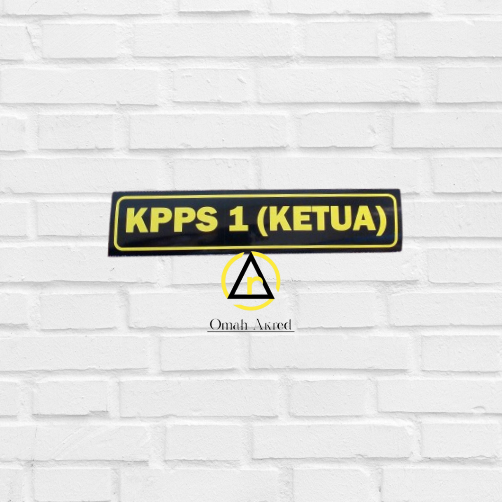 Jual Papan Nama Lipat Kertas KPPS 1 - Nama Meja Petugas KPPS 1 - TPS ...