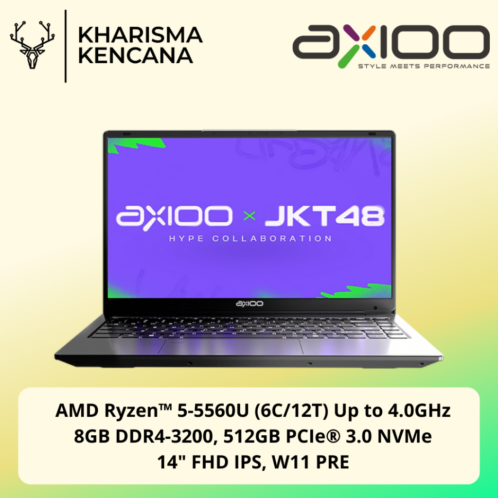 Jual AXIOO X JKT48 HYPE AMD X5 R5 5560U 8GB 512GB RADEON VEGA 14" FHD ...