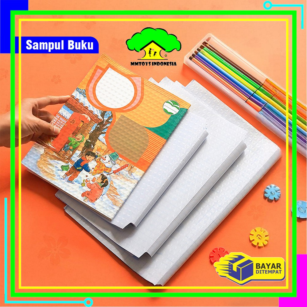 Jual MI-A101 Sampul Buku Plastik Isi 10 Lembar Stiker PVC Tahan Air ...
