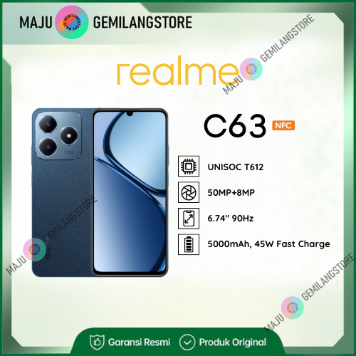 Jual Realme C63 Ram 6GB+6GB I 128 GB 45W Fast Charge I 5000mAh Durable ...