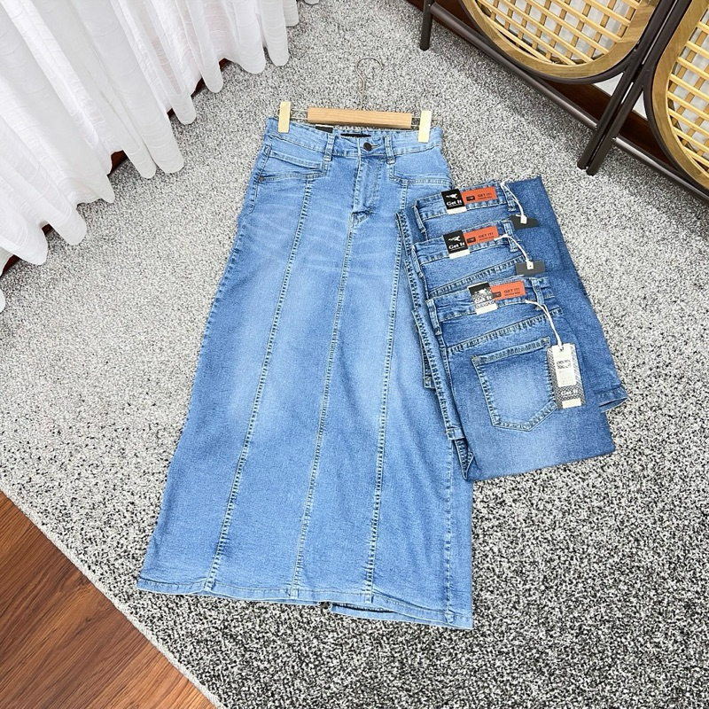 Jual VIVE JEANS SKIRT IMPORT | Shopee Indonesia