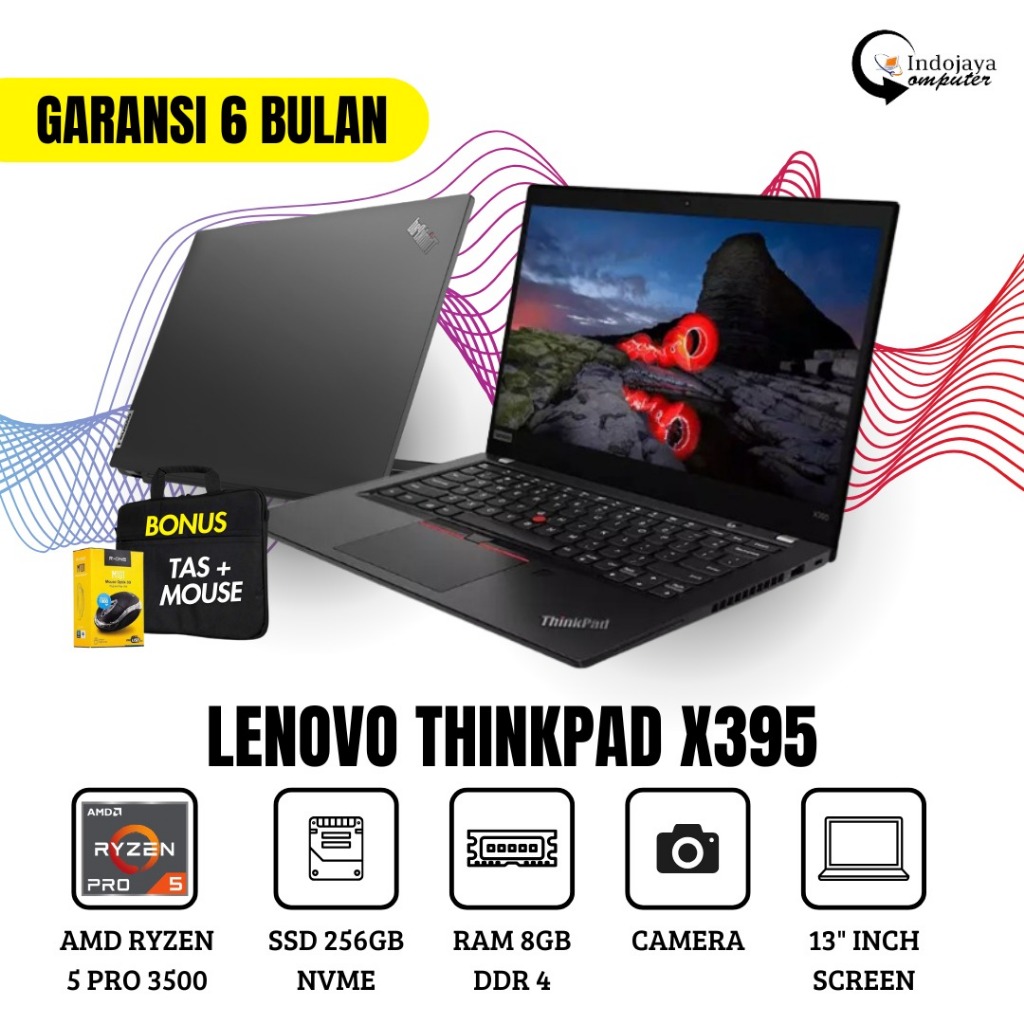 Jual Laptop Lenovo Thinkpad X395 AMD Ryzen 5 3500 RAM 8GB SSD 256GB ...