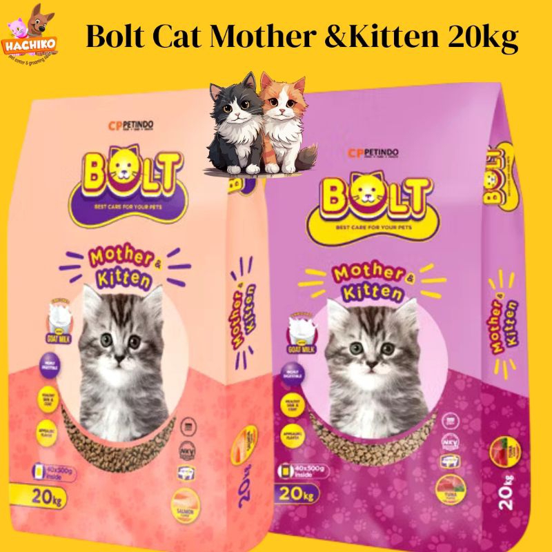 Jual Bolt Cat Kitten 20kg / Bolt Kitten Tuna / Bolt Kitten Salmon 20kg ...