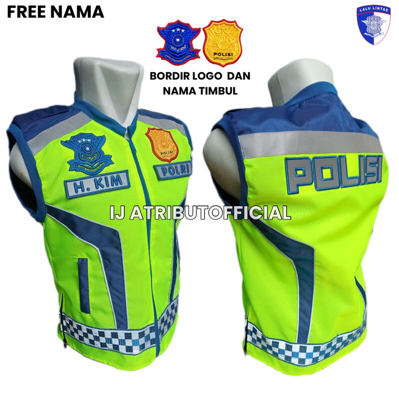Jual Rompi Polisi Polri Lantas Iga Biru Catur Kombinasi Taslan Cordura ...