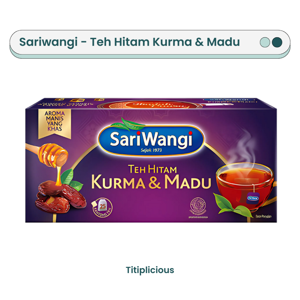 Jual Sariwangi Teh Hitam Asli Isi 25 Sachet Kemasan Kurma Madu Celup ...