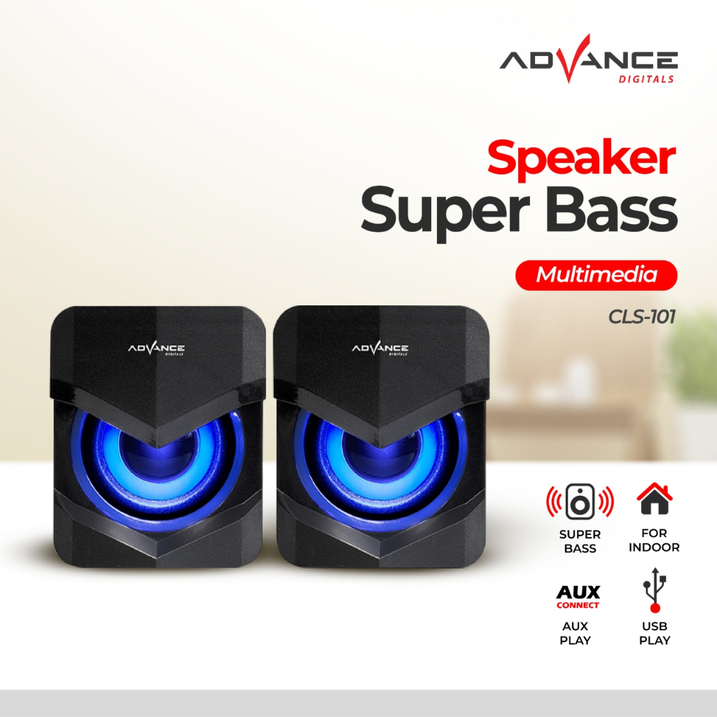 Jual Speaker Advance CLS-101 Speaker Komputer Laptop Speaker Multimedia Super Bass 2.0 Channel ...