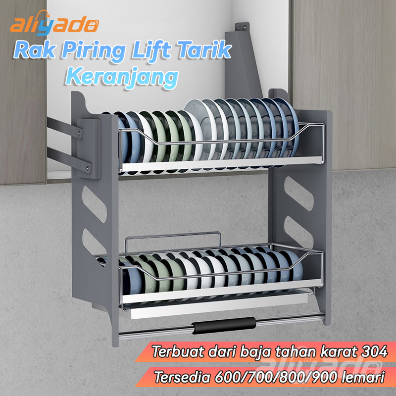 Jual Rak Piring Pull Down Untuk Kitchen Set Lemari Atas / 304 Stainless ...