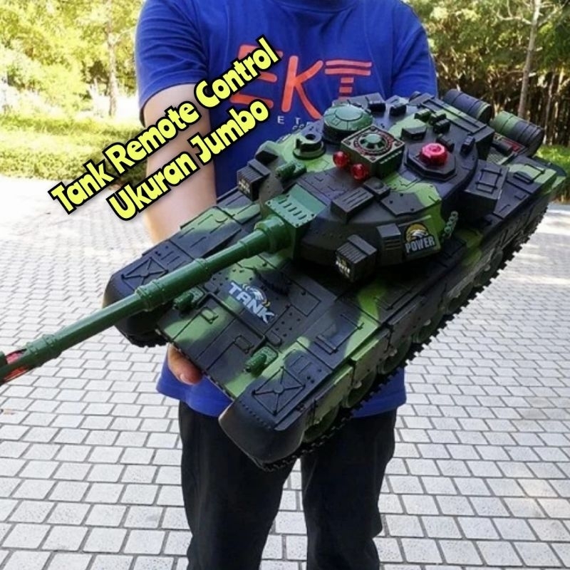 Jual rc tank leopard uk jumbo 2.4 gHz - mainan remote controle militer ...
