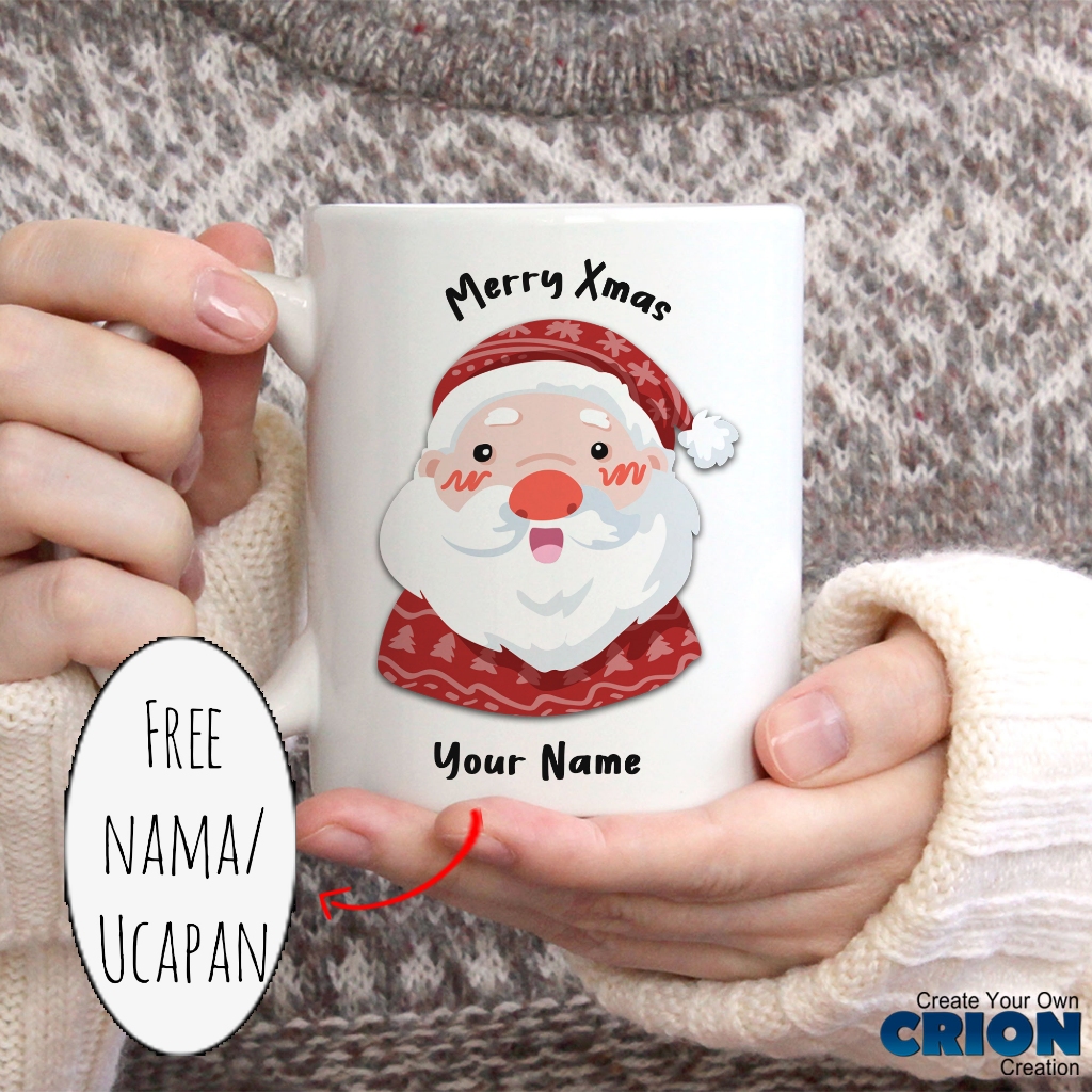 Jual Mug natal karakter Christmas hadiah / kado /souvenir bisa custom ...