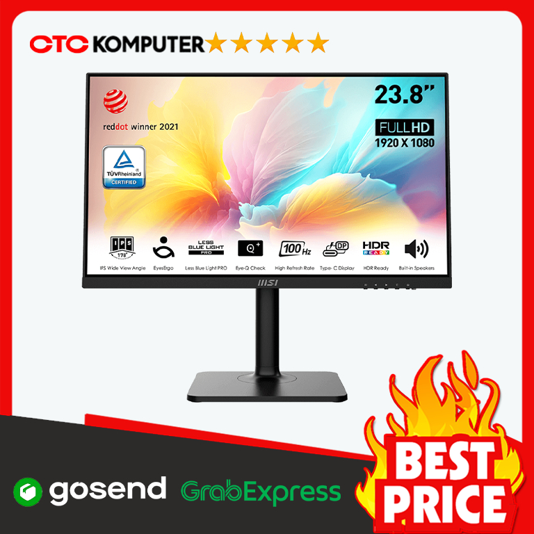 Jual Monitor MSI LED IPS Modern MD2412P - Full HD 100Hz 24" Inch ...