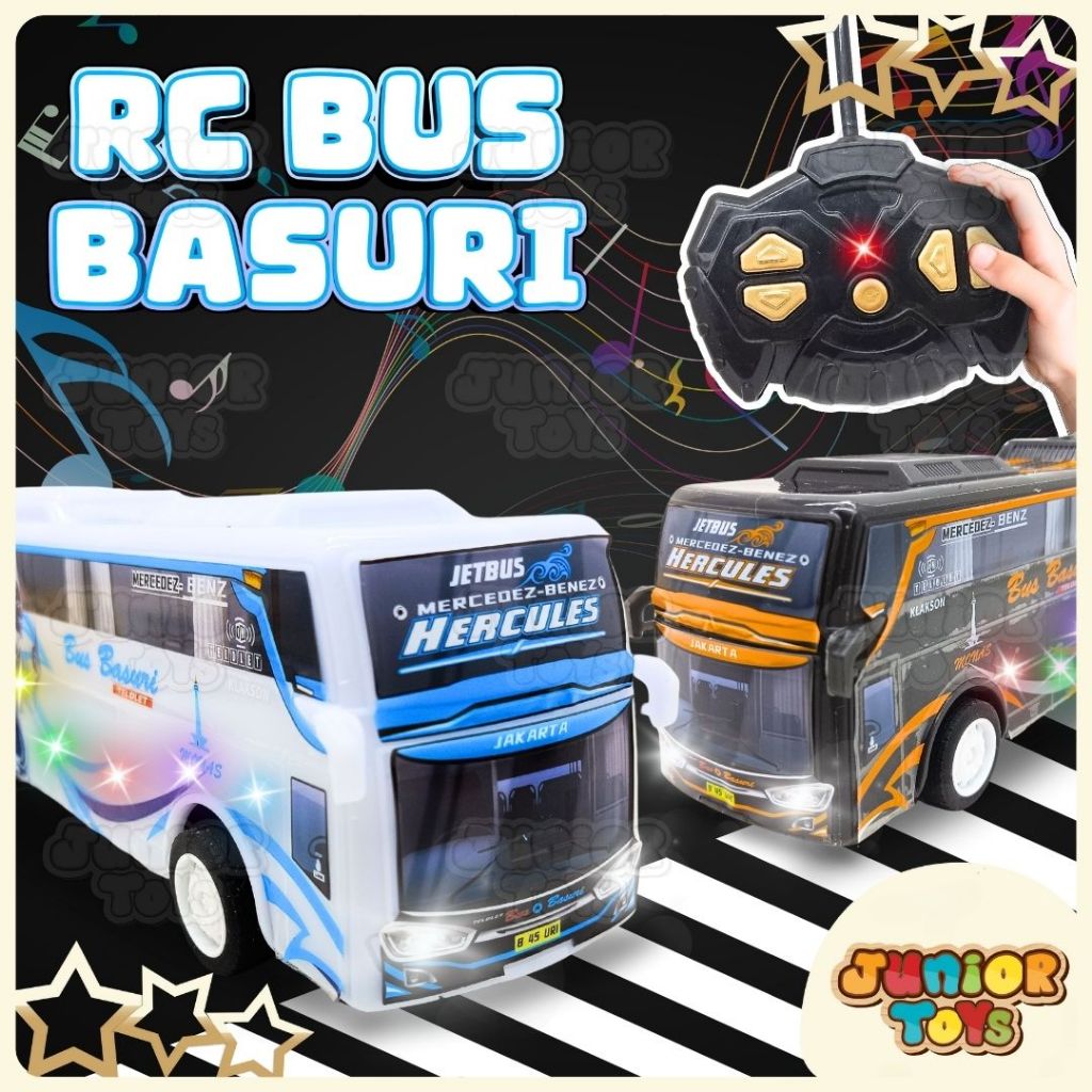 Jual Bus Telolet Basuri Mainan Remote Control Anak Mobil Mobilan Bis Bunyi Musik Nyala Lampu ...