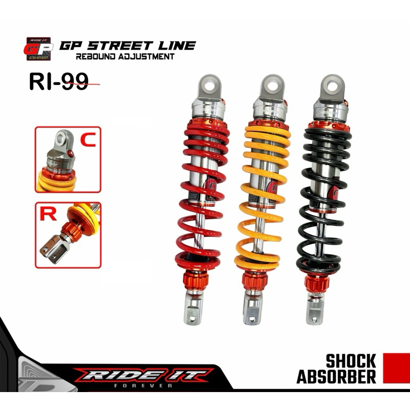 Jual Shock RIDE IT RI-99 GP Street Line dan TUTTO Rebound Adjustment ...