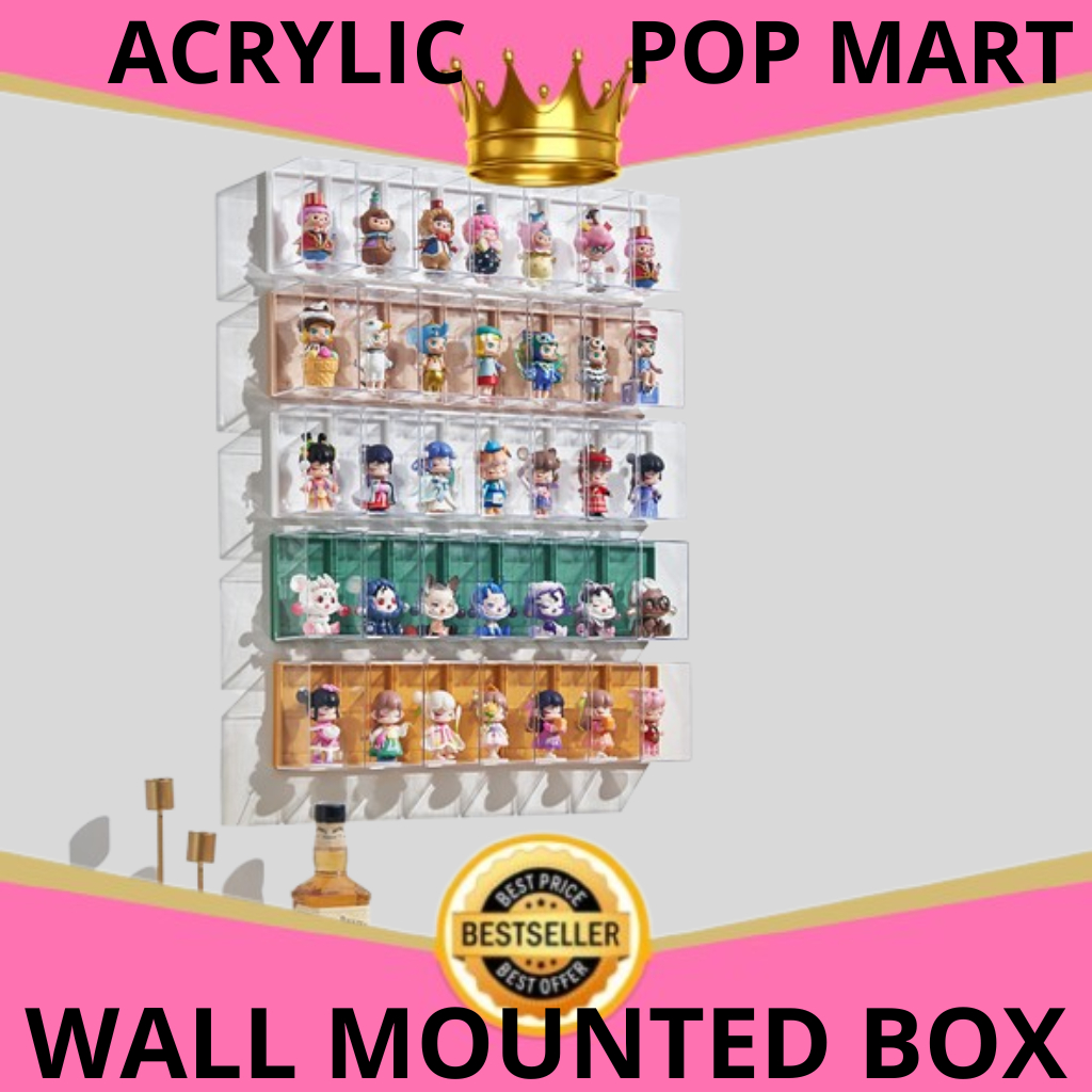 Jual PREMIUM ACRYLIC WALL MOUNTED FIGURINE BOX MINI FIGURE BOX SINGLE ...